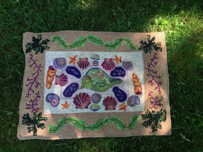 Seashore Pattern for rug hooking 31x23 - Michele Micarelli Rugs